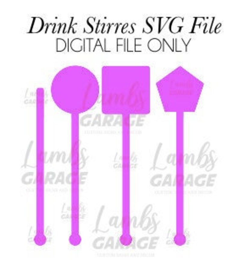 Drink Stirrers Template SVG| Stir Sticks| Custom Stir Sticks| Glowforge ...