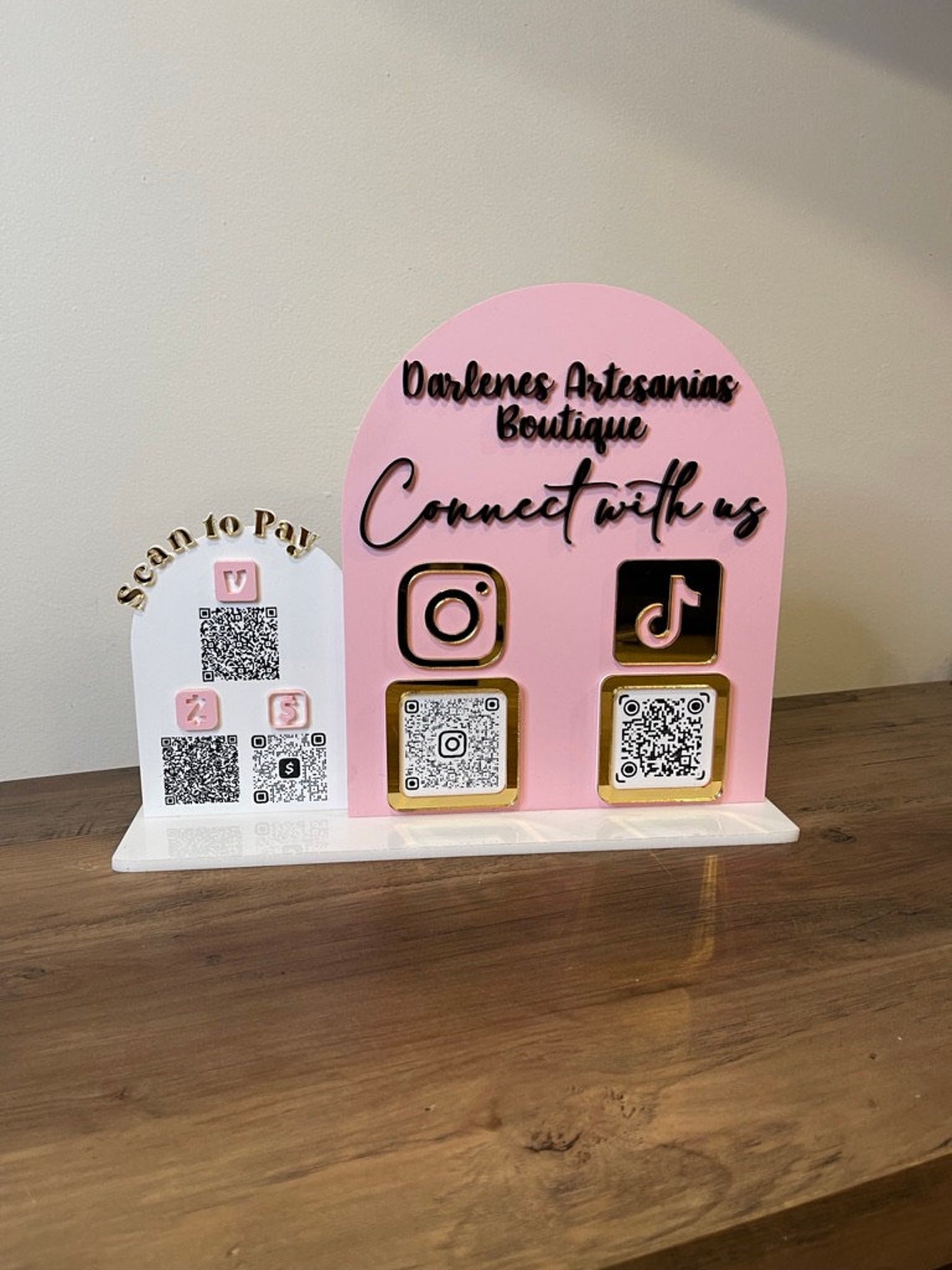 Connect With Us QR Code Sign Laser Cut File, Sign SVG, Glowforge File ...