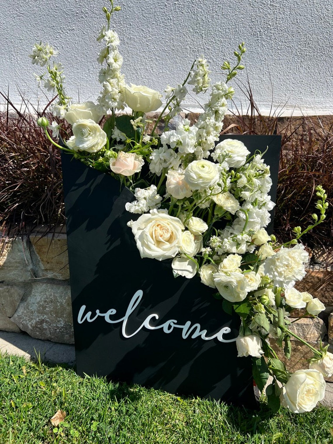 Welcome Floral Box Sign Laser SVG Cut File I DIY Wedding Bridal Event ...