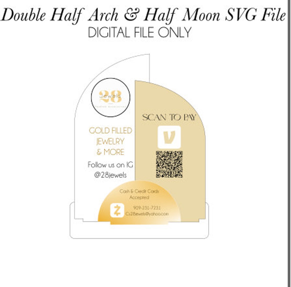 Logo With Scan to Pay QR Code Sign Laser Cut File| Sign SVG| Glowforge ...