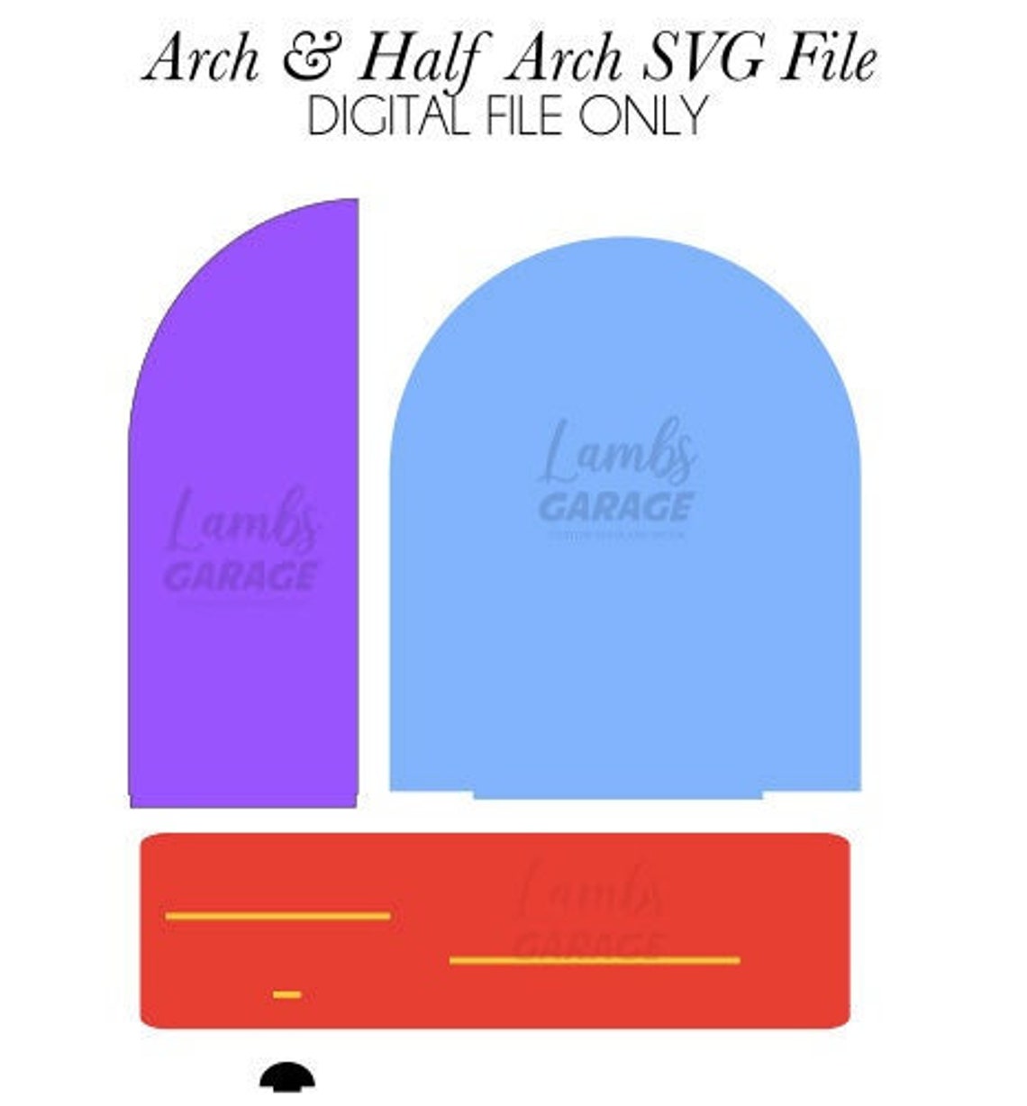 Modern Arch Sign SVG Template With Stand and Card Holder, Glowforge and ...
