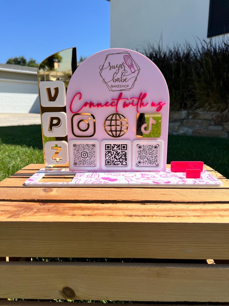 Square Reader Slot With QR Code Sign Laser Cut File, Sign SVG ...