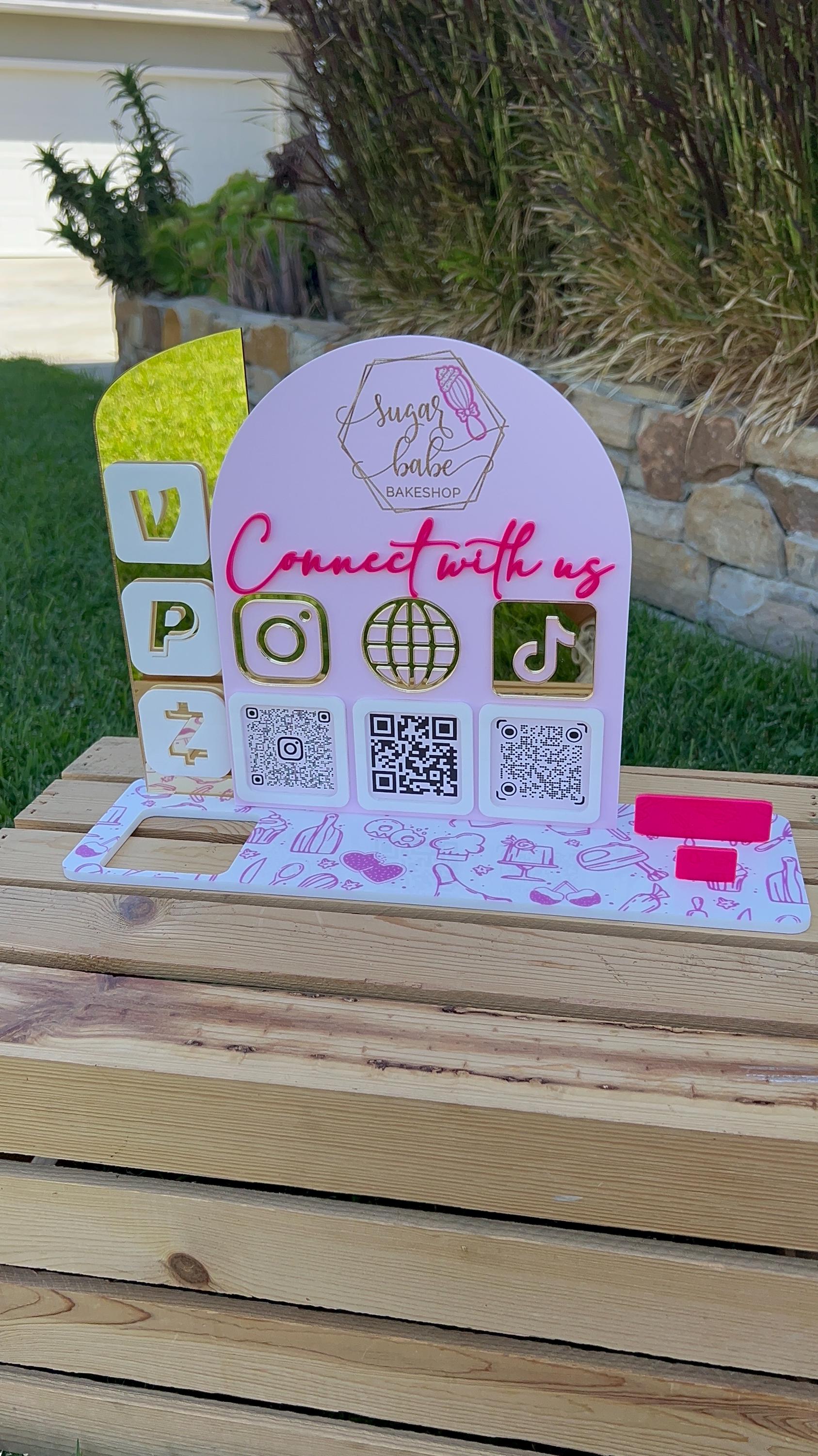 Square Reader Slot With QR Code Sign Laser Cut File, Sign SVG ...