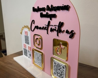 Round Logo Scan to Pay QR Code Sign Laser Cut File, Sign SVG, Glowforge ...