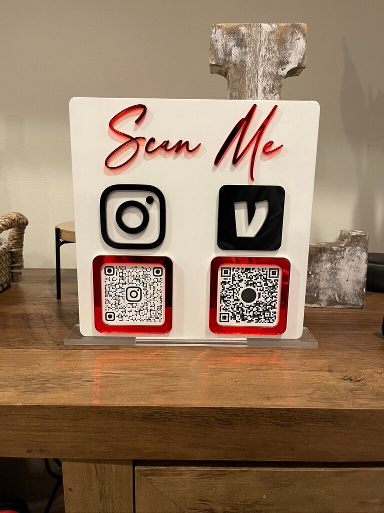 Scan Me QR Code Sign Laser Cut File | QR Code Sign SVG | Glowforge File ...