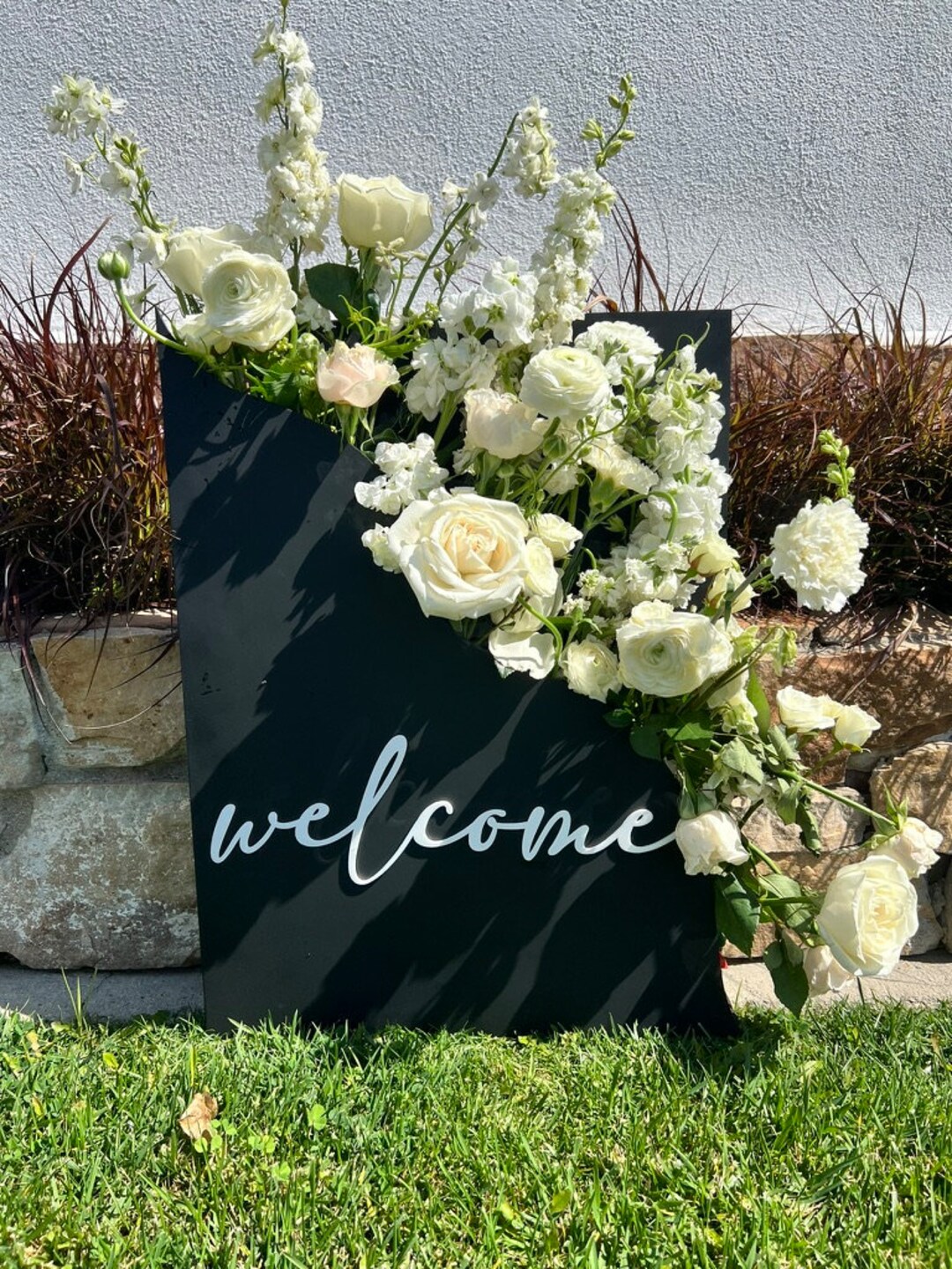 Welcome Floral Box Sign Laser SVG Cut File, DIY Wedding Bridal Event ...