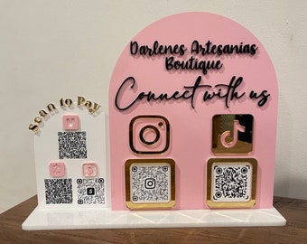 Square Reader Slot With QR Code Sign Laser Cut File, Sign SVG ...