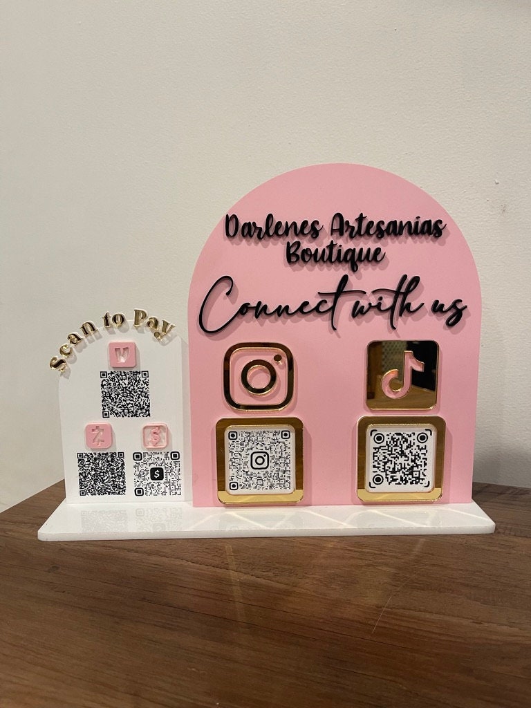 Scan to Connect QR Code Sign SVG | Laser Cut File for Business ...