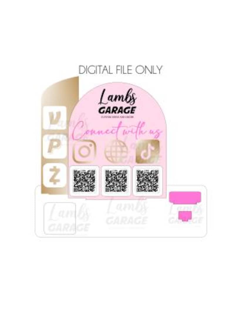 Square Reader Slot With QR Code Sign Laser Cut File, Sign SVG ...