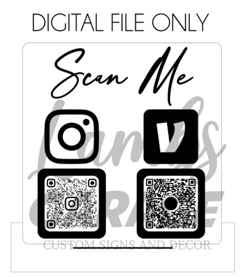 Scan Me QR Code Sign Laser Cut File | QR Code Sign SVG | Glowforge File ...