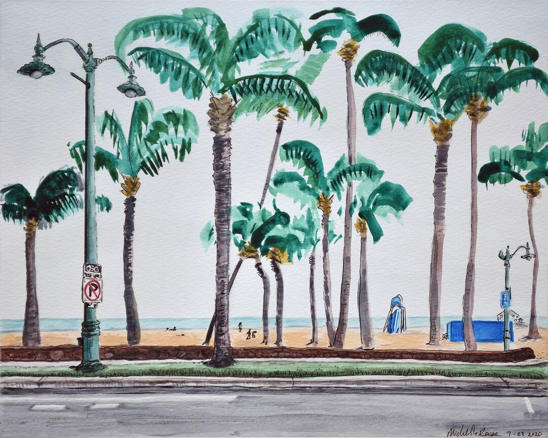 Waikiki Beach Par Michelle Rouse, 8X10 Tirage dart - Etsy France
