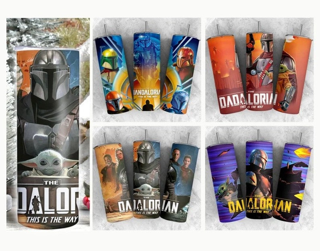 Bundle Star Wars Tumbler Wrap,dadalorian Tumbler Wrap, 20oz Skinny ...