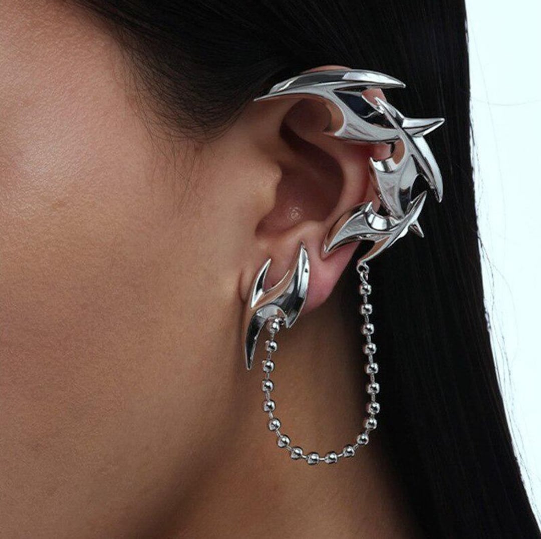 Gothic Y2K Accessories Punk Retro Darts Ear Clip on Earrings - Etsy