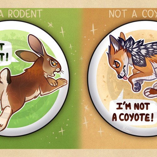 BADGES i'm Not A.. : Rabbit is Not a Rodent & - Etsy