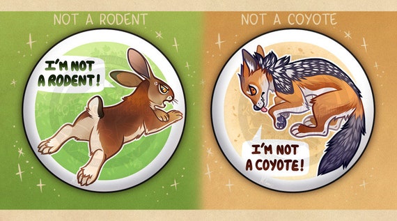BADGES i'm Not A.. : Rabbit is Not a Rodent & - Etsy