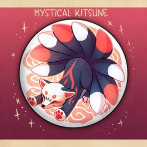 Royal Kitsune & Mystical Kitsune, Wolf Amaterasu - BADGE - Etsy