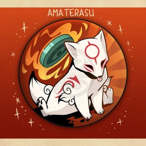 Royal Kitsune & Mystical Kitsune, Wolf Amaterasu - BADGE - Etsy