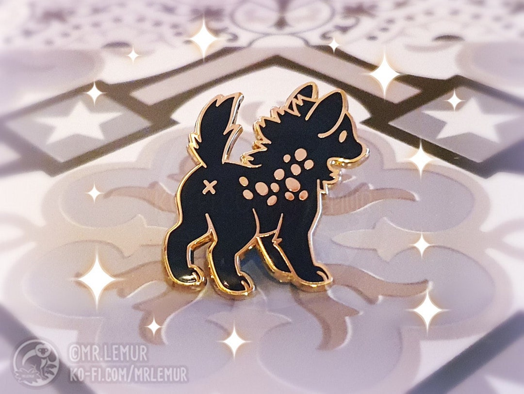Hyena - HARD ENAMEL PIN : "ass'bean" - Funny Animal Pin, Spotted Hyena ...