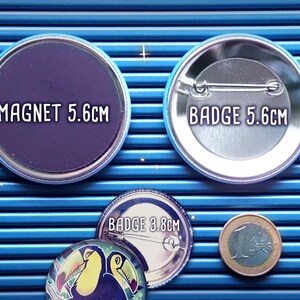 Border Collie, Samoyed, Corgi & Dalmatian - BADGE / BIG MAGNET - Cute ...