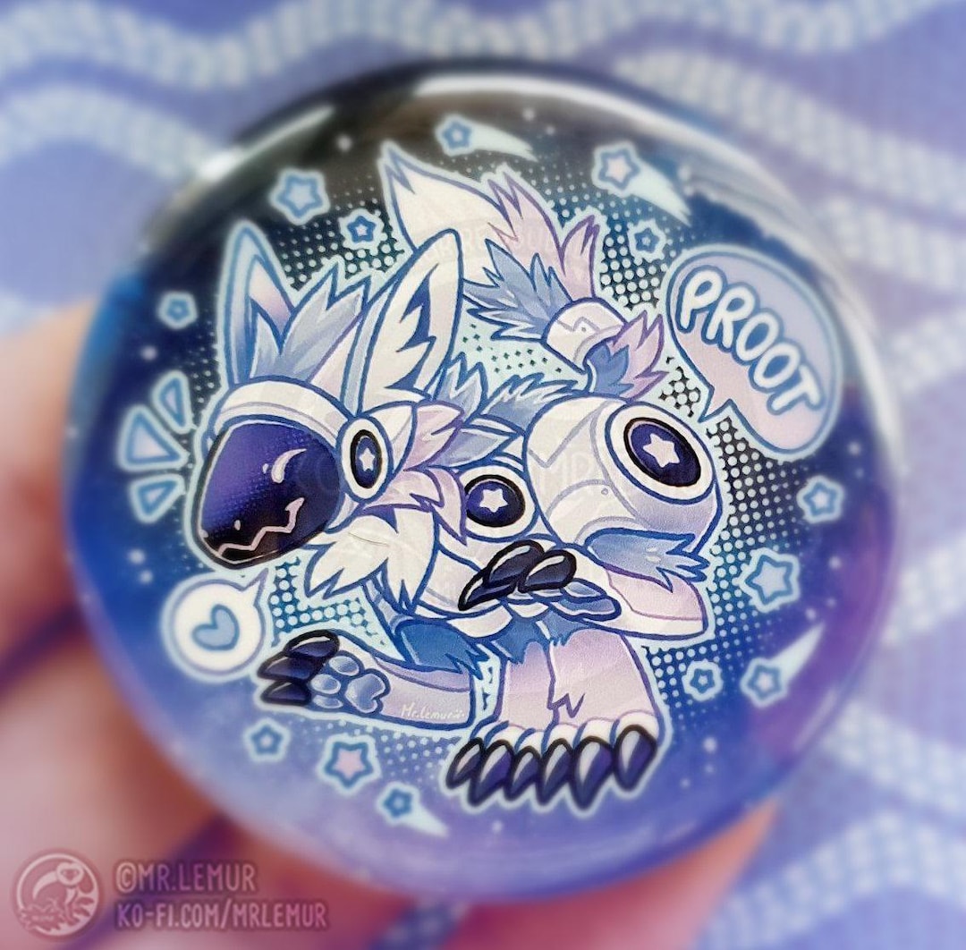 Protogen - MAGNET / BIG BADGE - "proot From Space" - Etsy