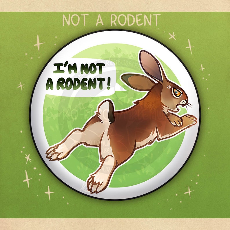 BADGES i'm Not A.. : Rabbit is Not a Rodent & - Etsy