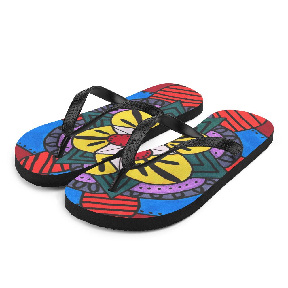 Tropical Tiki Flip-flops - Etsy