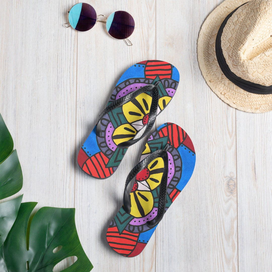Tropical Tiki Flip-flops - Etsy