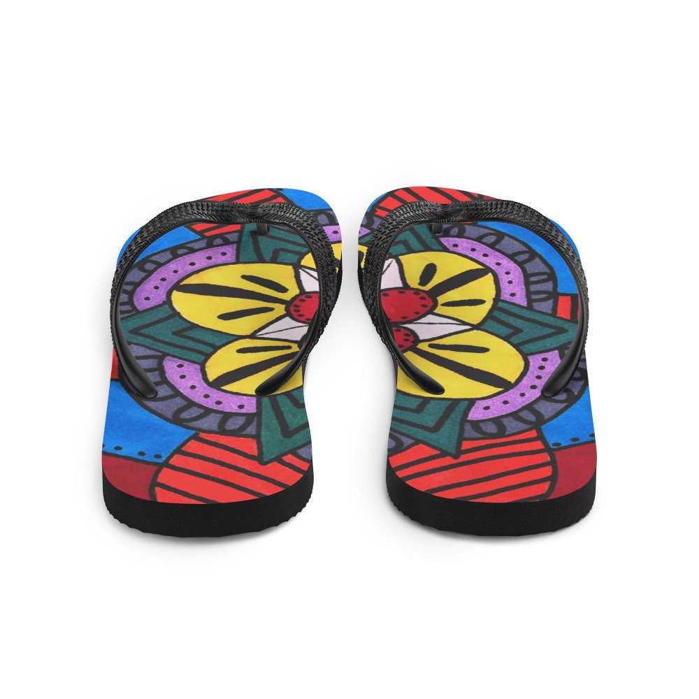 Tropical Tiki Flip-flops - Etsy