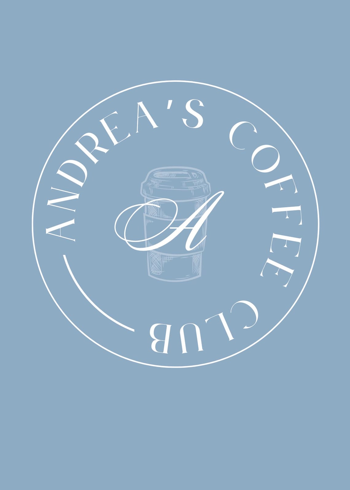 Editable Sticker Design Template for Coffee Cups; Personalized Sticker ...