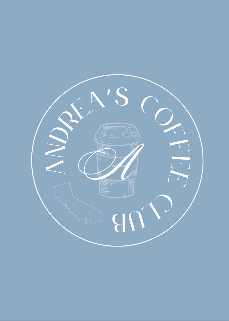 Editable Sticker Design Template for Coffee Cups; Personalized Sticker ...