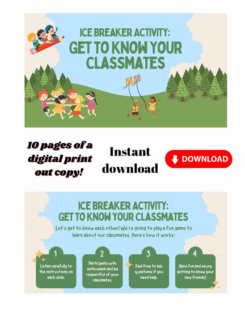 Back to School Ice Breaker Activity Presentation Digital Copy - Etsy