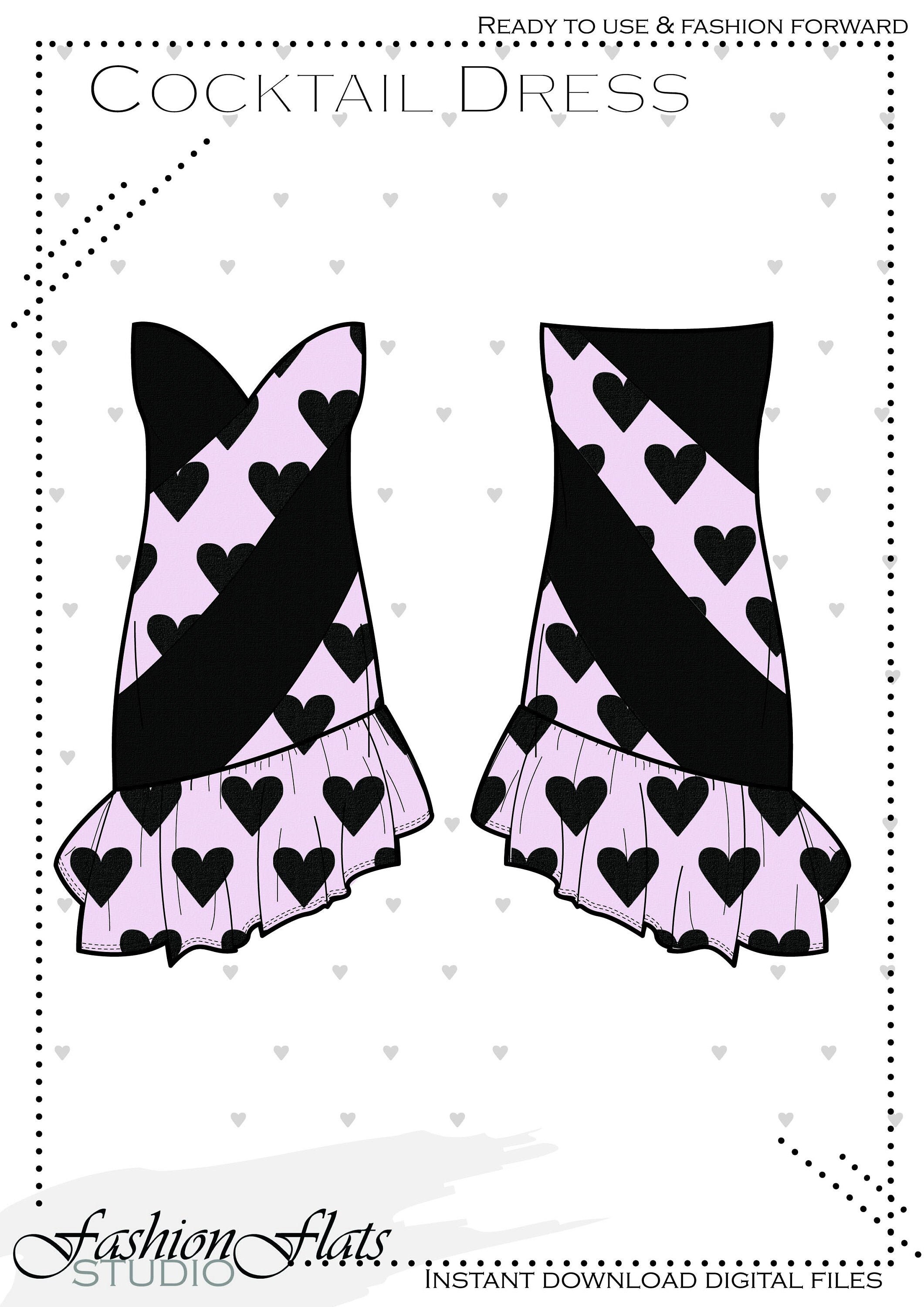 Cocktail Dresses Sketches Design