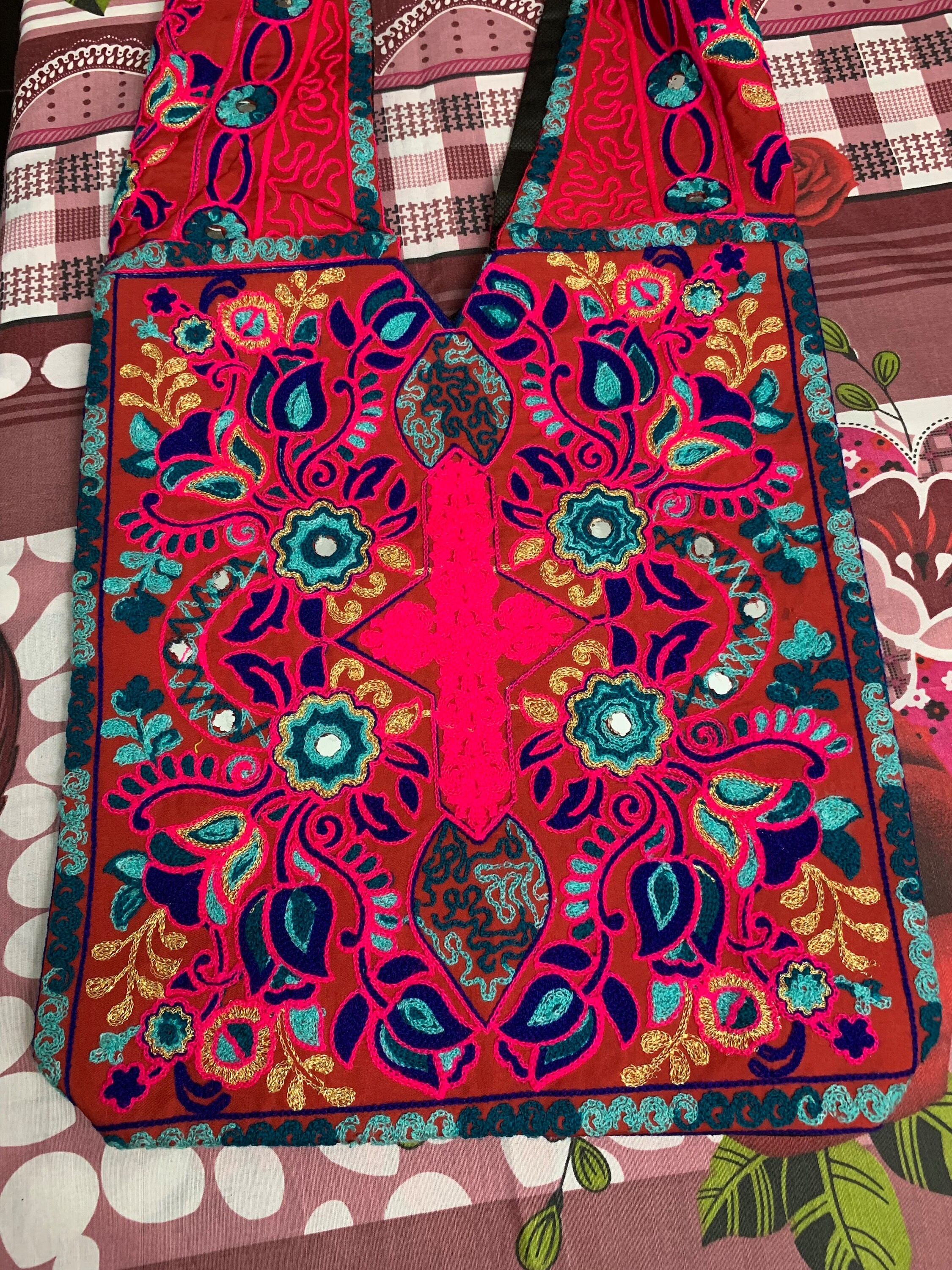 Pakistani Handmade Embroidery Multi Color Crossbody Stylish HandBags ...
