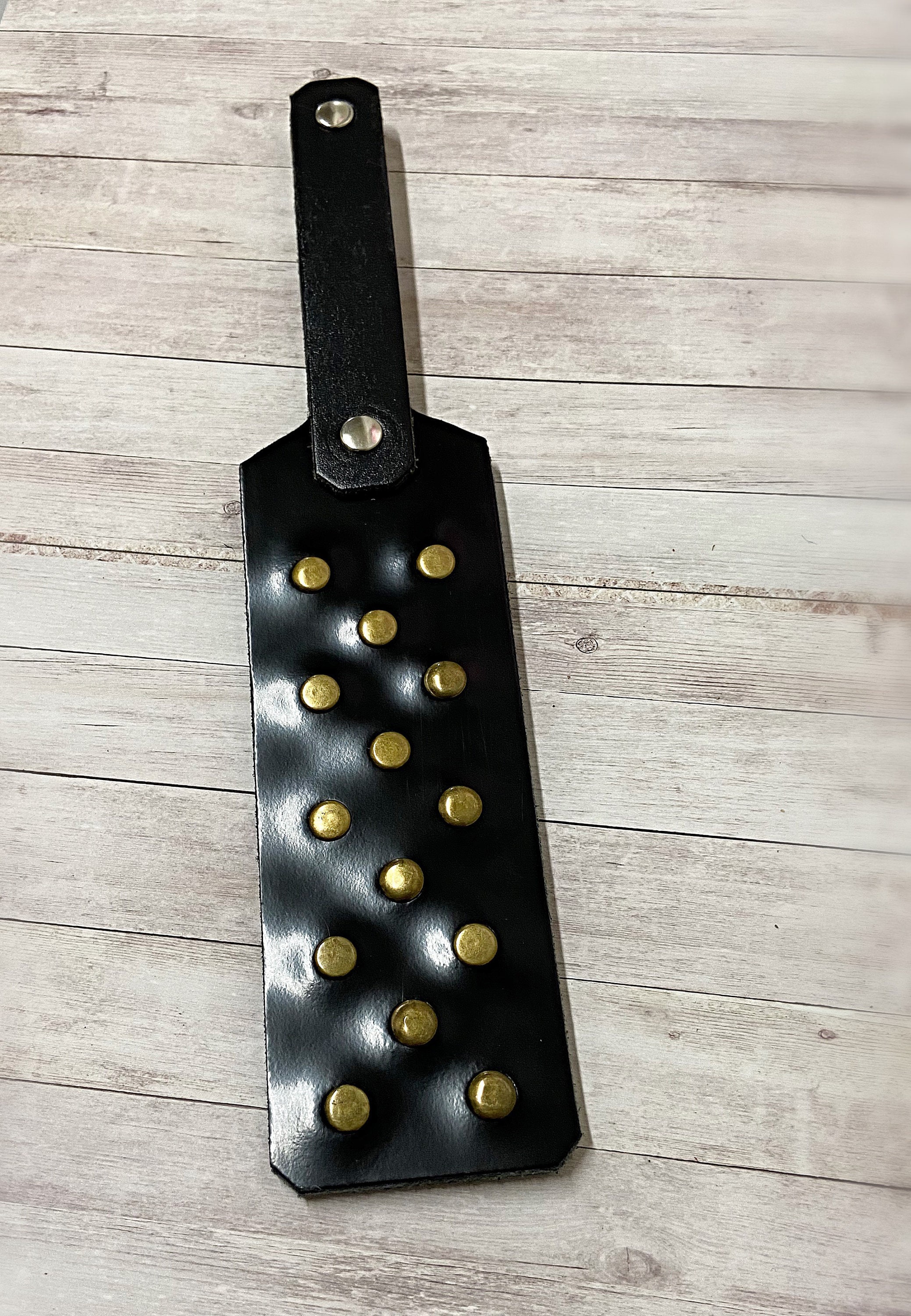 Spanking Paddle, Leather Spanking Paddle, Studded Paddle, Genuine ...