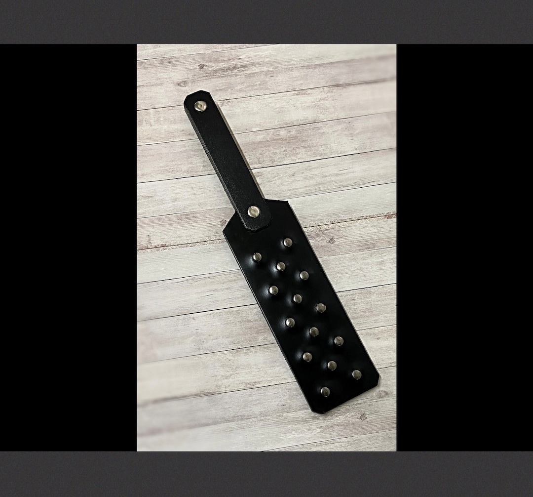 Spanking Paddle, Leather Spanking Paddle, Studded Paddle, Genuine ...