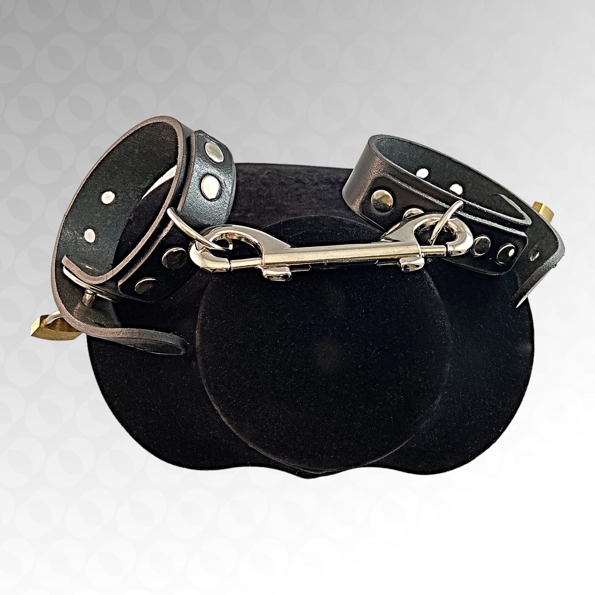Handcuffs Set, Real Leather Handcuffs, Heavy Duty, Lockable, BDSM ...