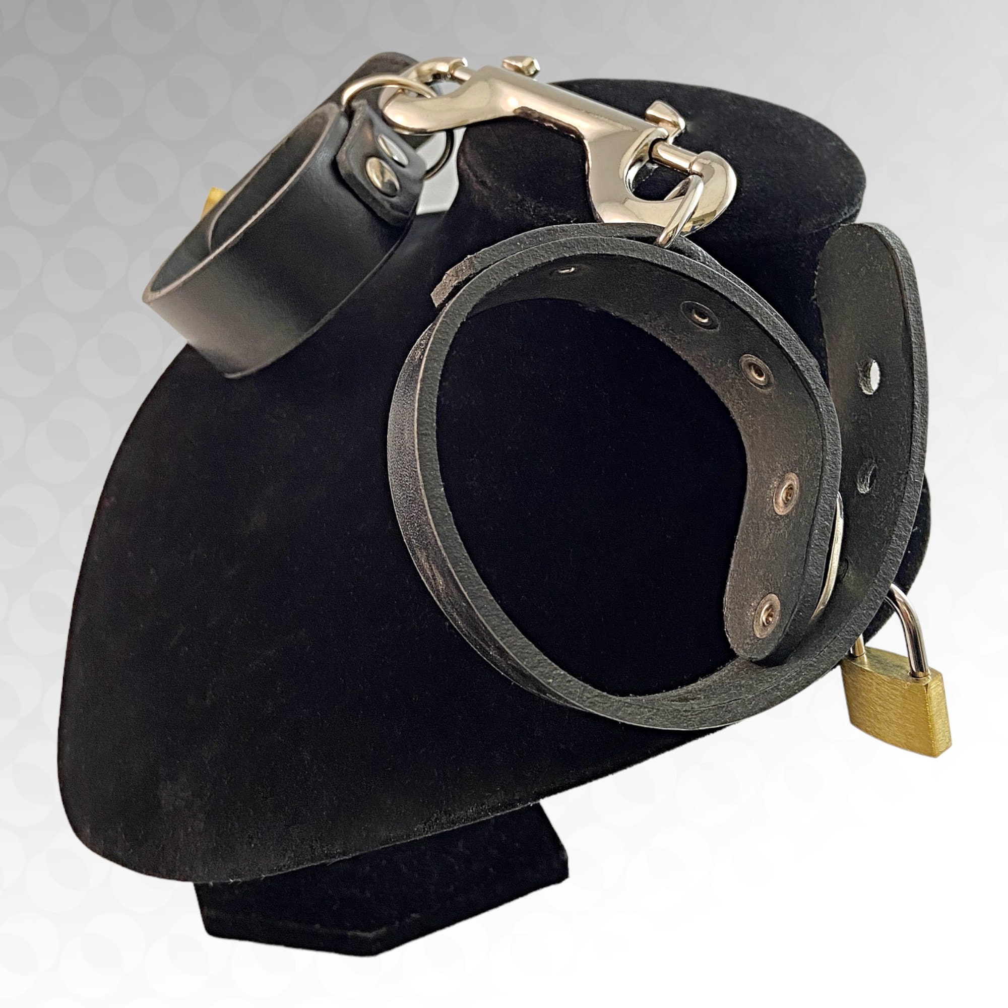 Handcuffs Set, Real Leather Handcuffs, Heavy Duty, Lockable, BDSM ...