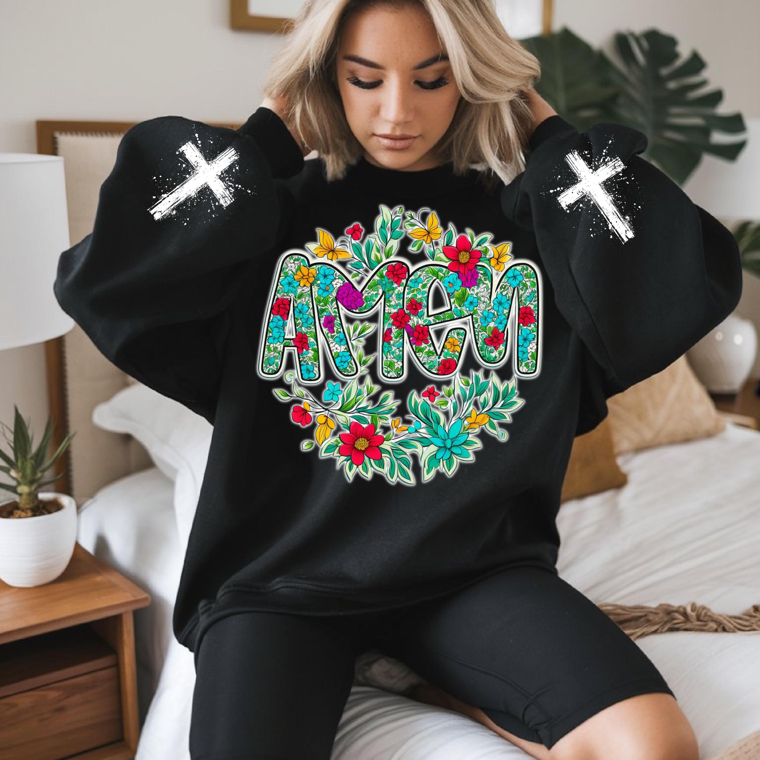 Floral Amen PNG Digital Download | Christian Sublimation Design | 300 ...