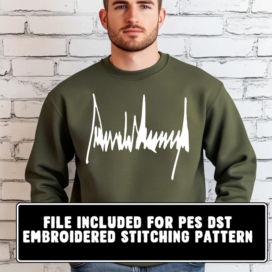 Trump Signature SVG Bundle: Embroidery & Cut Files (digital Download ...