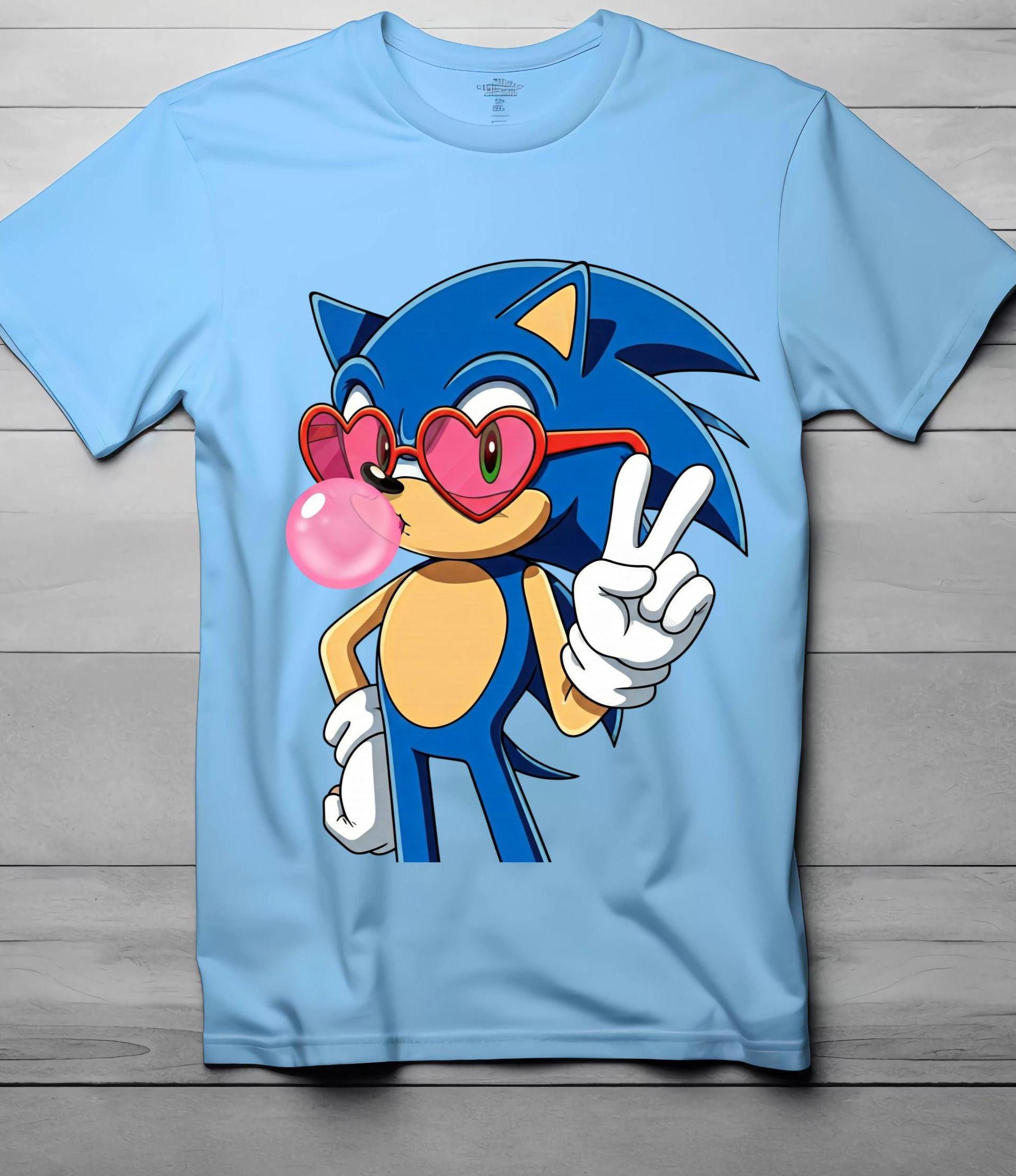 Valentine Day PNG, Sonic Peace Sign Blowing Bubble, Png, Valentine ...