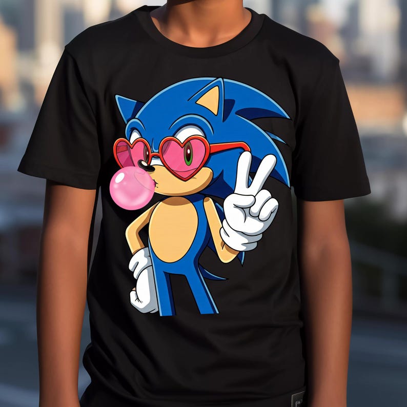 Valentine Sonic Peace Sign PNG: Bubble Gum Clipart (digital Download ...