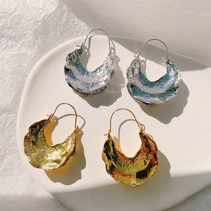 Chunky Gold Earrings - Etsy