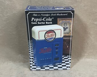 Rare Vintage Collectible Pepsi Tin Can Coin Piggy Bank - Etsy