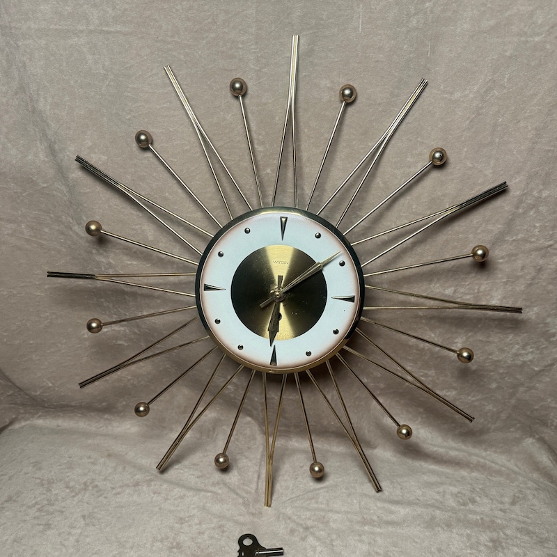 Gold Sun Clock - Etsy