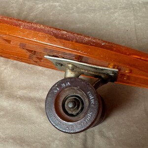 Vintage 1970s Roller Sports Inc Orange Lexan Skateboard With Urethane ...
