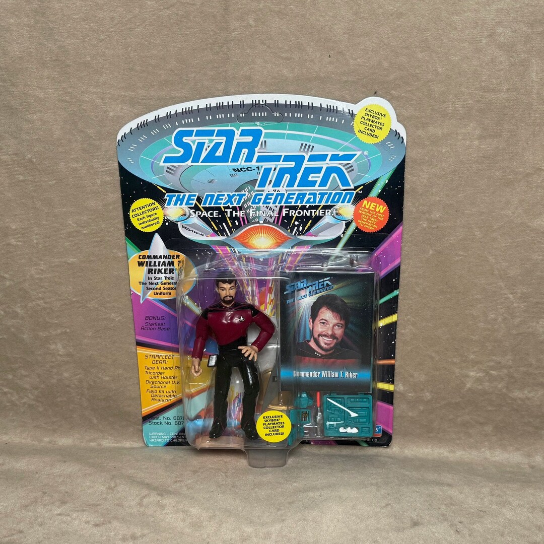 Vintage 1993 Playmates Toys Star Trek the Next Generation Commander ...