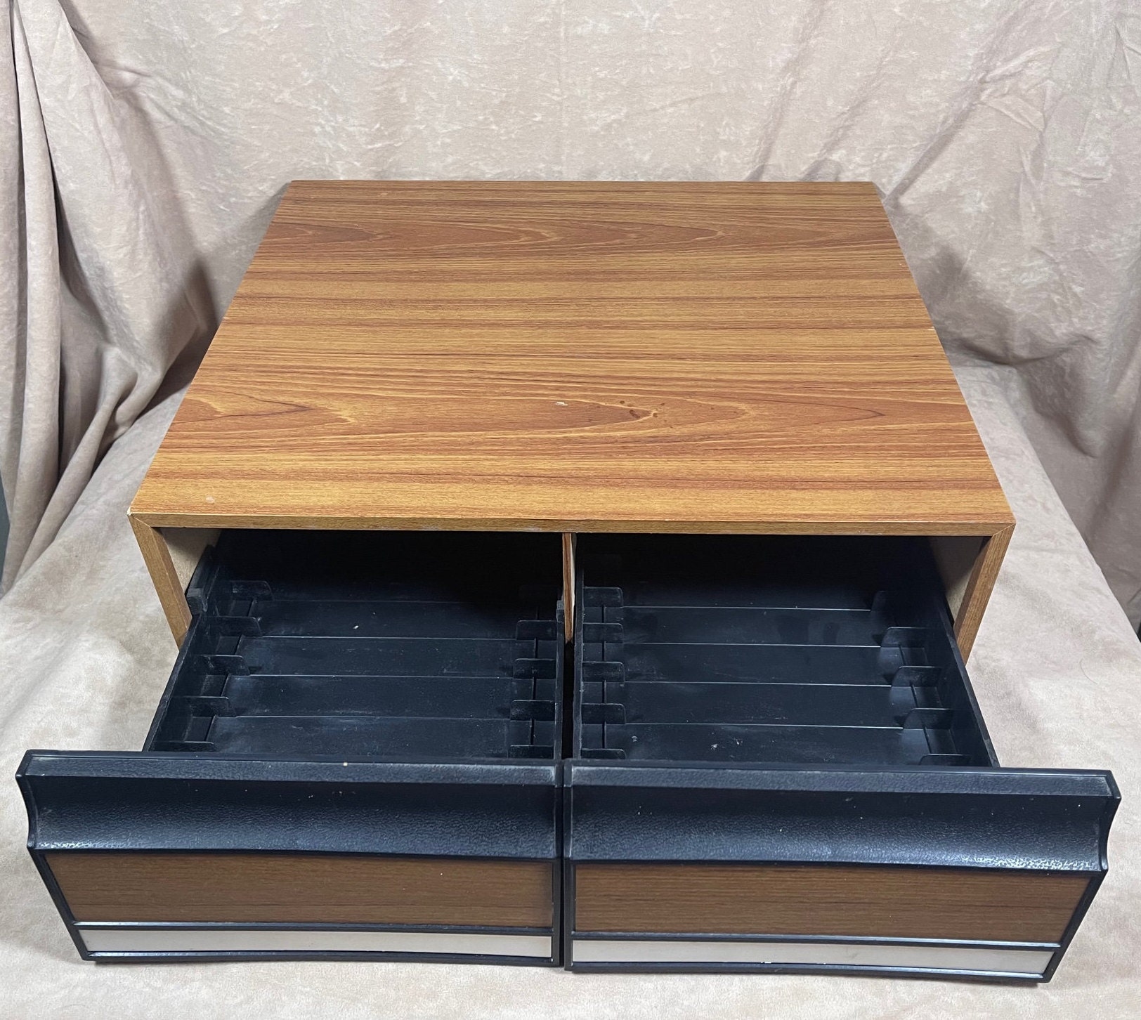 Vintage 1980s Wood 24 VHS Video Cassette Storage Drawer/cabinet - Etsy