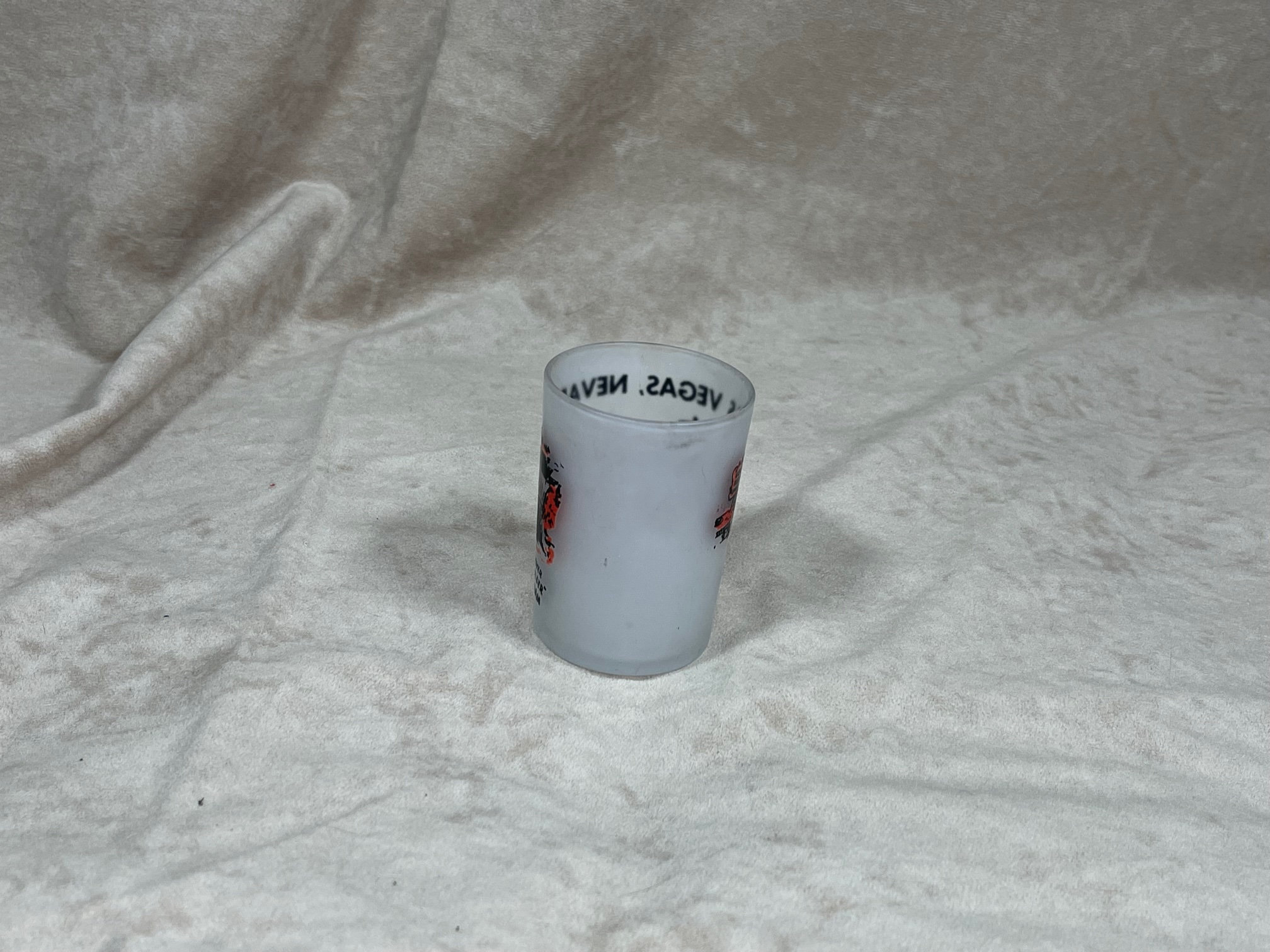 Vintage 1950s Hazel Atlas Glass 4oz Howdy Podner Las Vegas Frosted ...