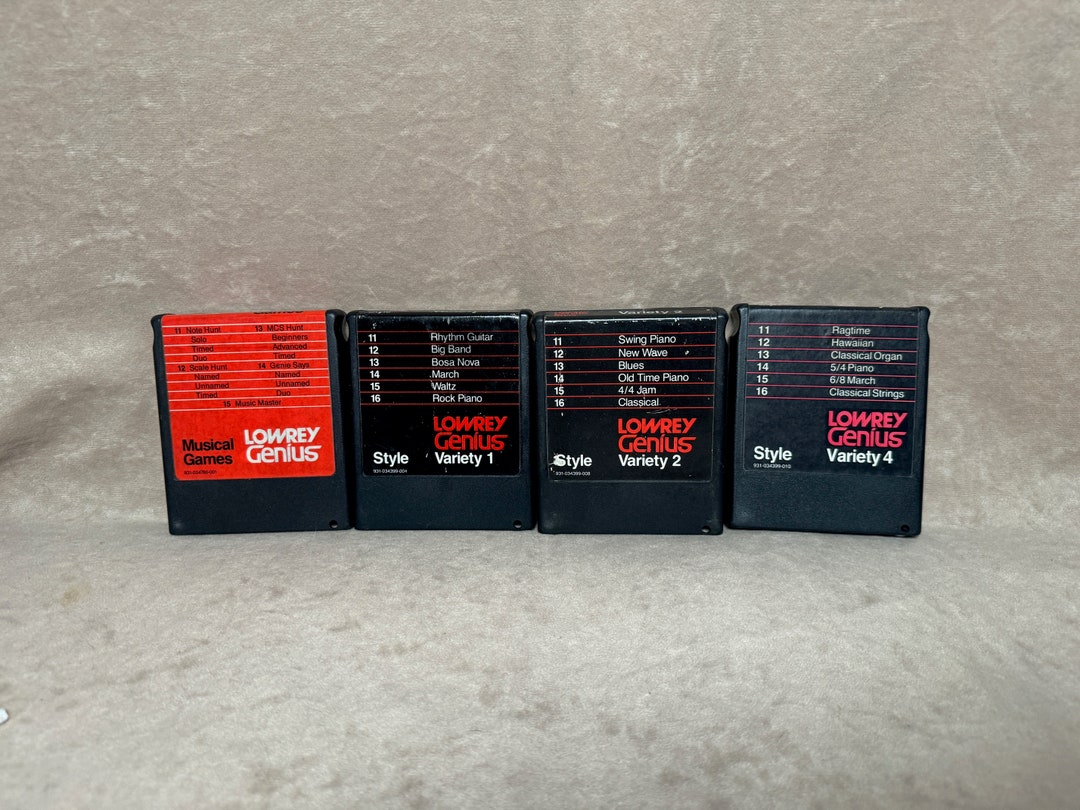 Vintage 1980s Lowrey Genius Cartridges for Organs Variety 1 2 4 Musical ...