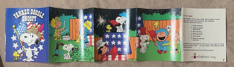 Vintage 1965 Yankee Doodle Peanuts Snoopy Colorforms Play Set #756 ...